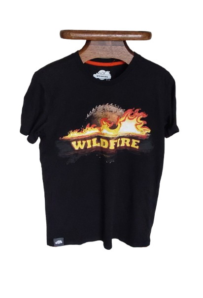 WILDFIRE Kolmarden Sweden Black Men's Fitted T-Shirts | Maisonfleurant LLC